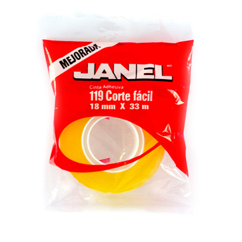 7501035102446 - CINTA ADHESIVA JANEL 18MM X 33MTS DIUREX