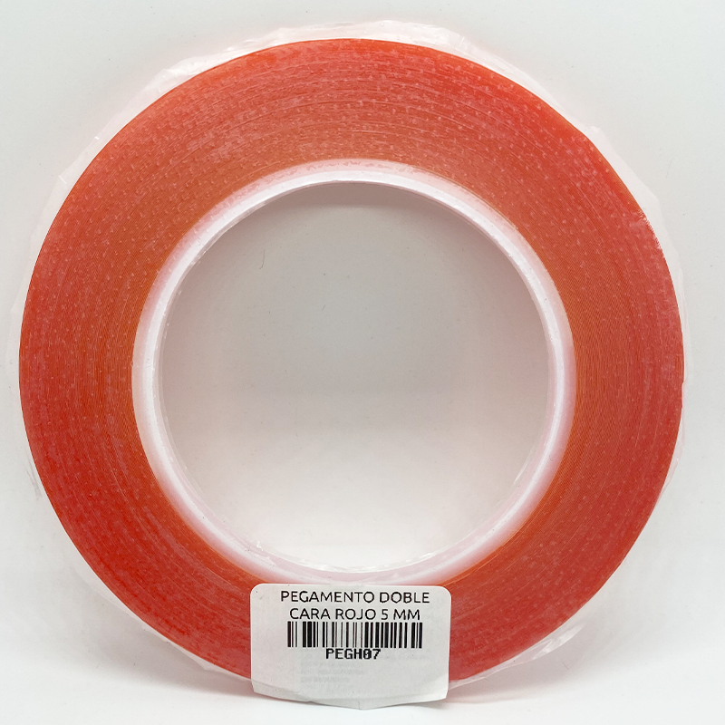 INS034 - PEGAMENTO DOBLE CARA ROJO 3MM H06
