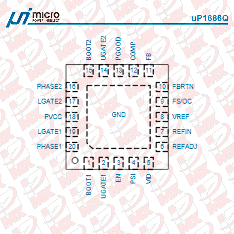 IO130 - MICRO uP1666Q 2-PHASE SYNCHRONOUS-RECTIFIED BUCK CONTROLLER FOR ...